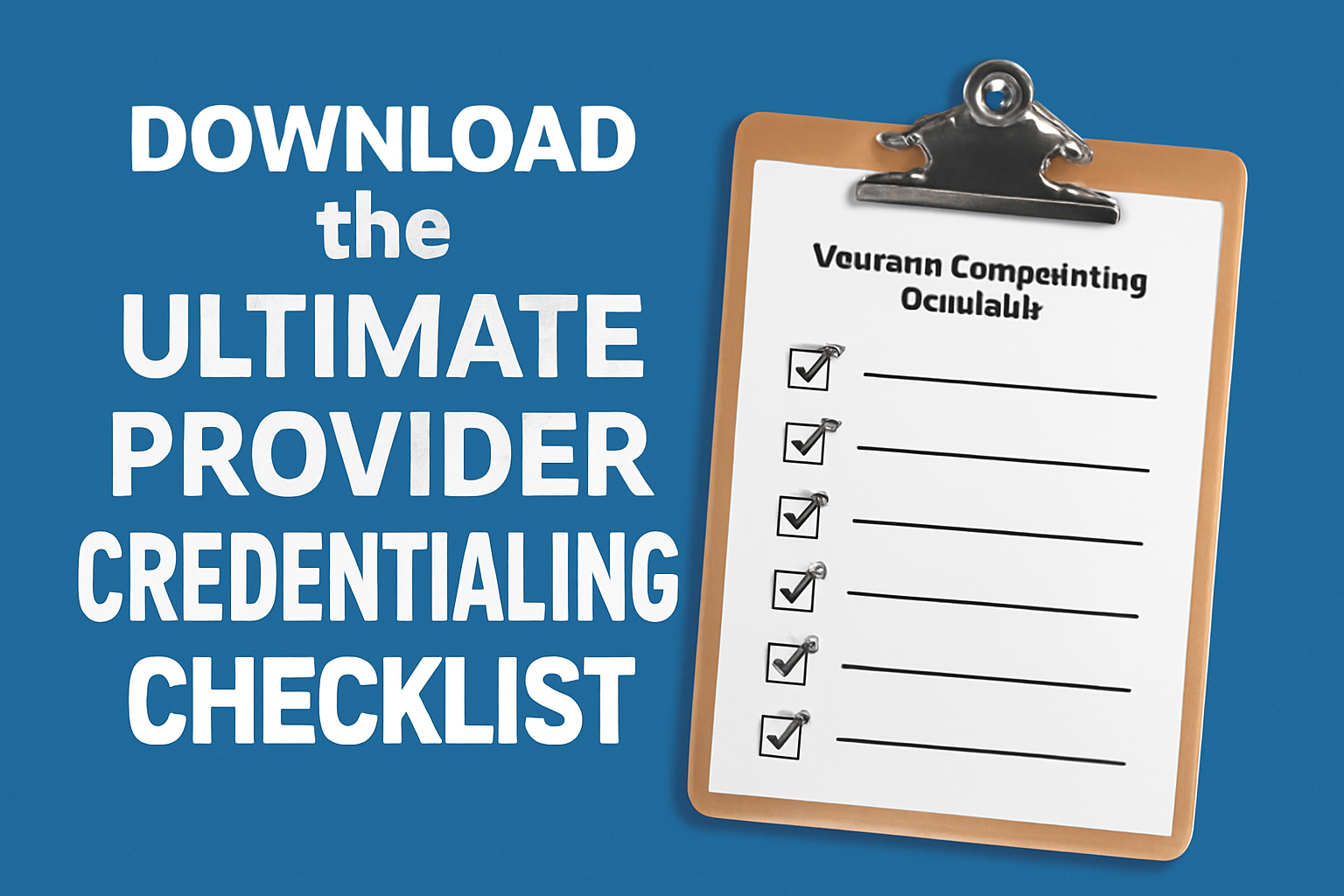 Download Free Credentialing Checklist | Credex Healthcare